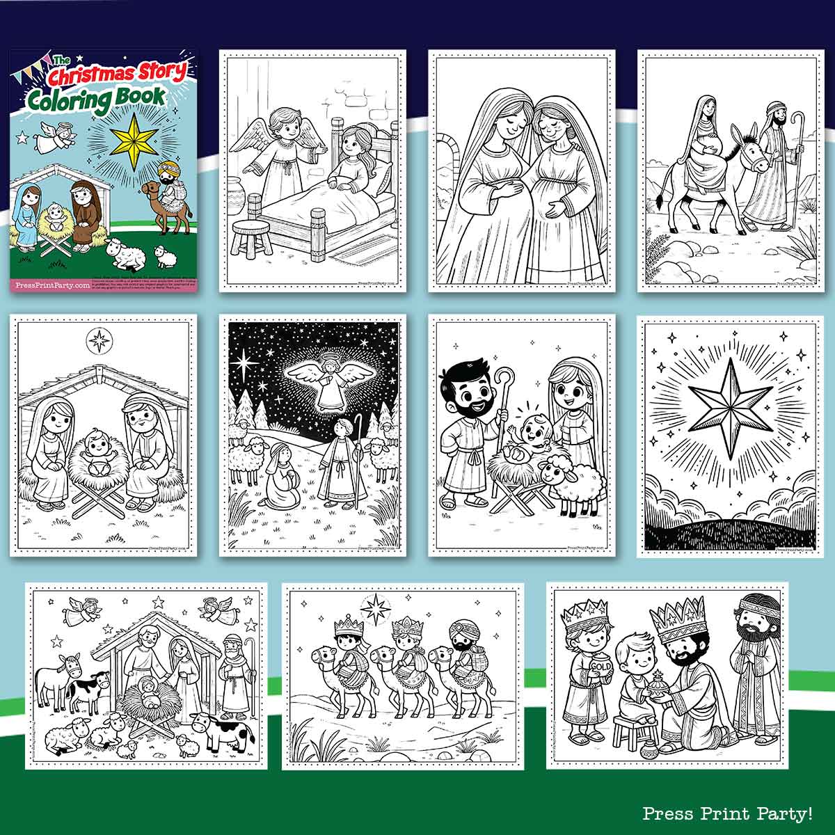 10 Beautiful Christian Christmas Coloring Pages for Kids