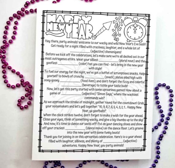 10 Free New Year’s Printable Games Kids Will Love