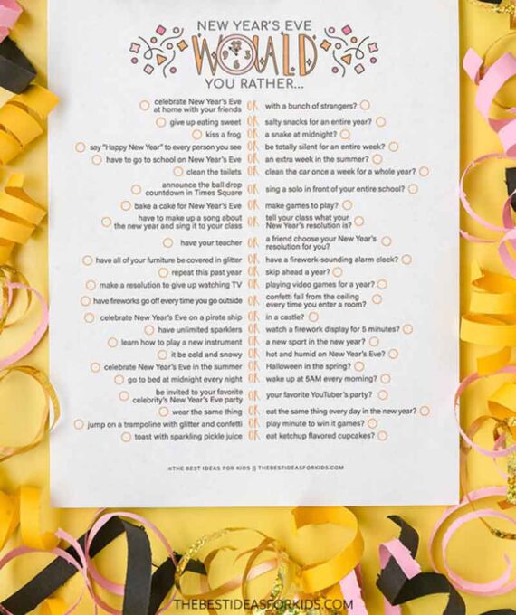 10 Free New Year’s Printable Games Kids Will Love