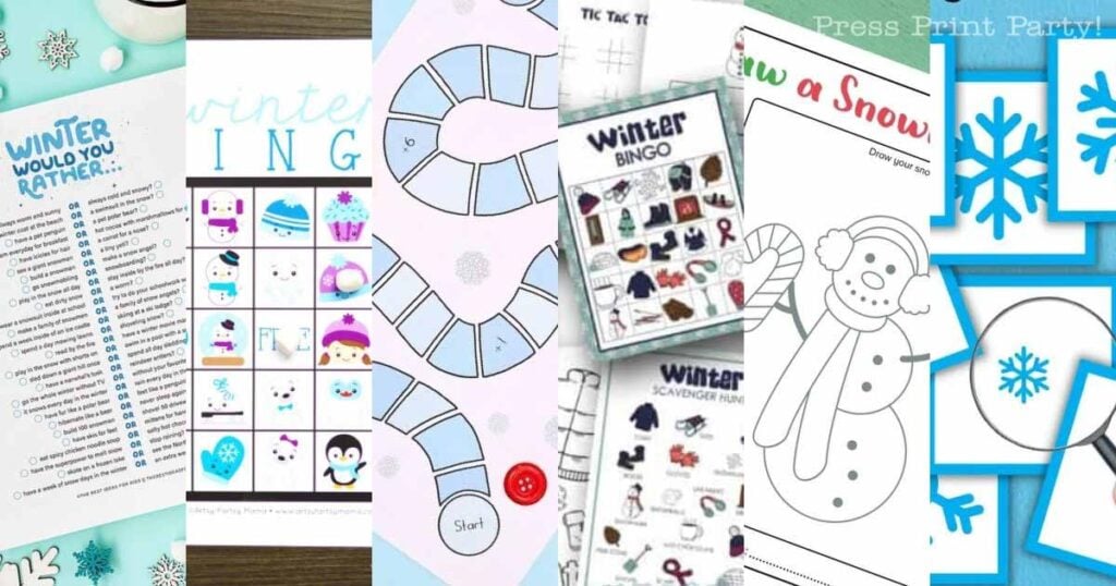 Snow Much Fun! 10 Printable Winter Games for Kids!