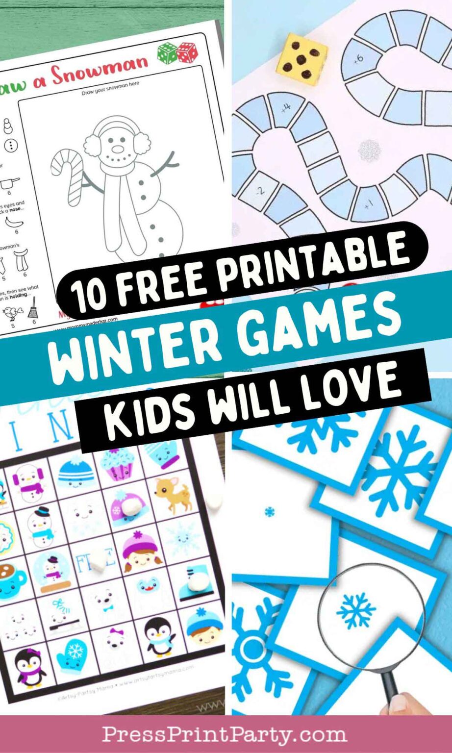 Snow Much Fun! 10 Printable Winter Games for Kids!