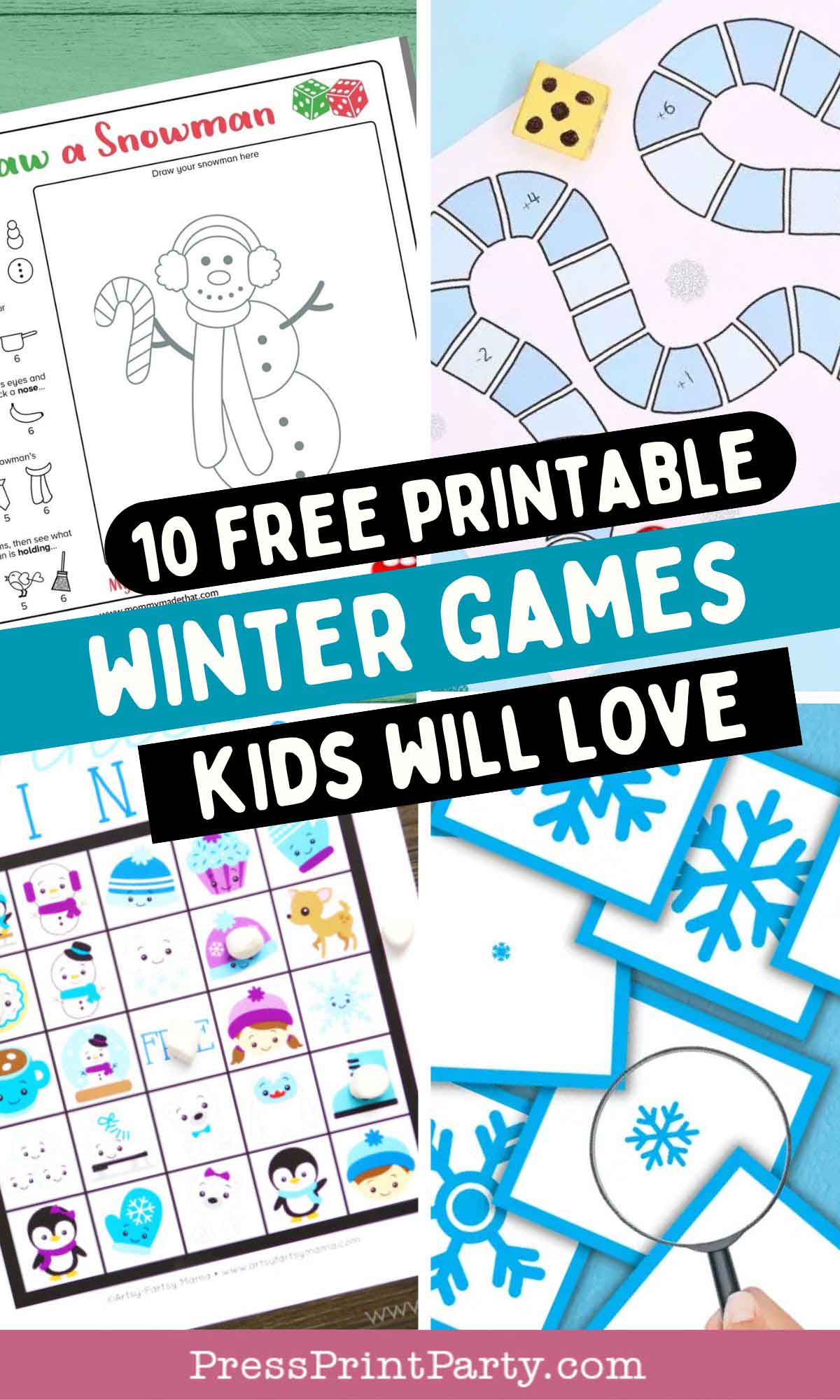 Snow Much Fun! 10 Printable Winter Games for Kids!