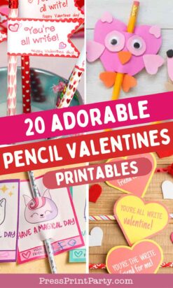 20 Adorable Pencil Valentines Perfect for School