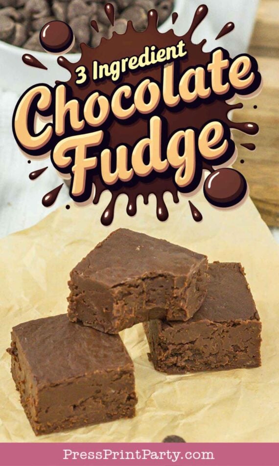 The Easiest 3 Ingredient Chocolate Fudge (No Fail Recipe!)
