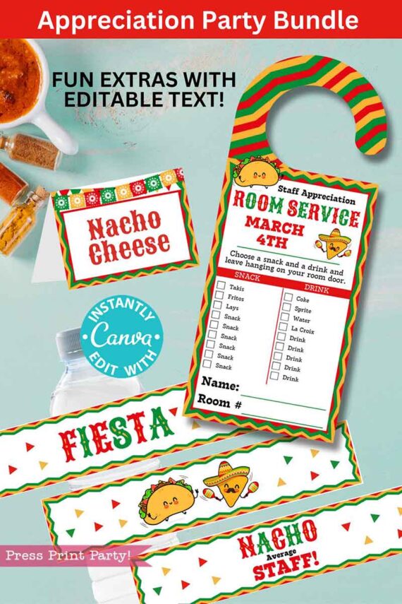 Staff/ Teacher Appreciation Week Fiesta Bundle - Press Print Party!
