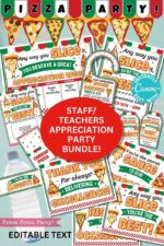 Staff/ Teacher Appreciation Week Pizza Bundle - Press Print Party!