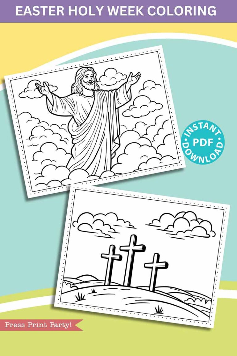 10 Religious Easter Holy Week Coloring Pages Printable