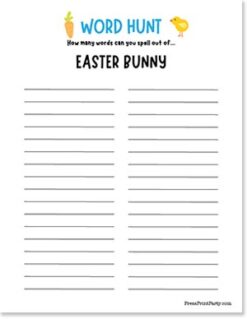 Free Printable Easter Activities Pack for Little Kids