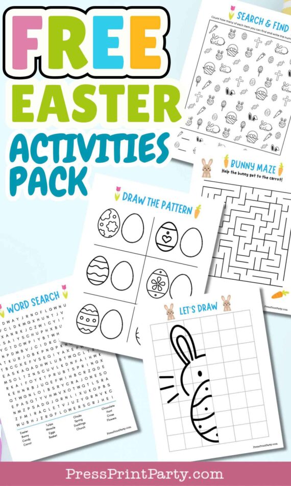 Free Printable Easter Activities Pack for Little Kids