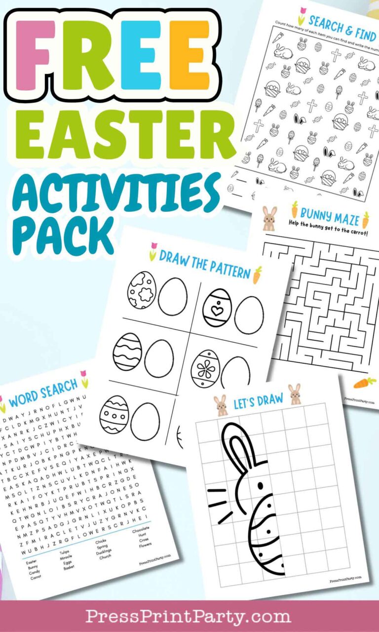 Free Printable Easter Activities Pack for Little Kids
