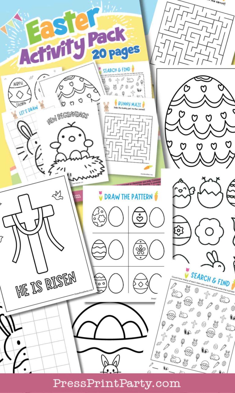 Free Printable Easter Activities Pack for Little Kids