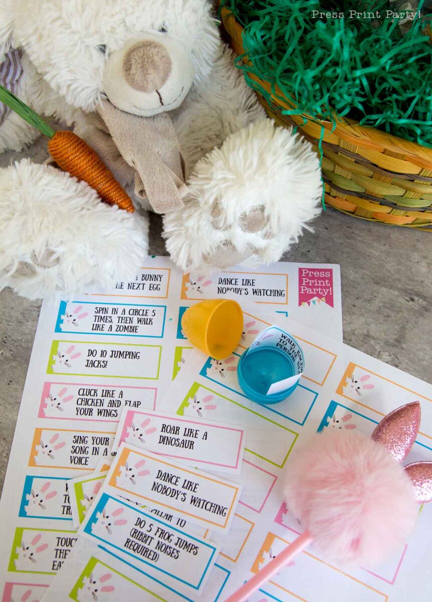 Silly Easter Egg Hunt Activity Cards For Kids Free Printable