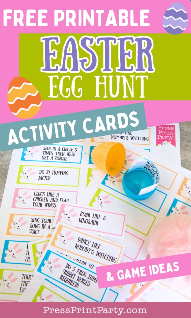 Silly Easter Egg Hunt Activity Cards For Kids Free Printable