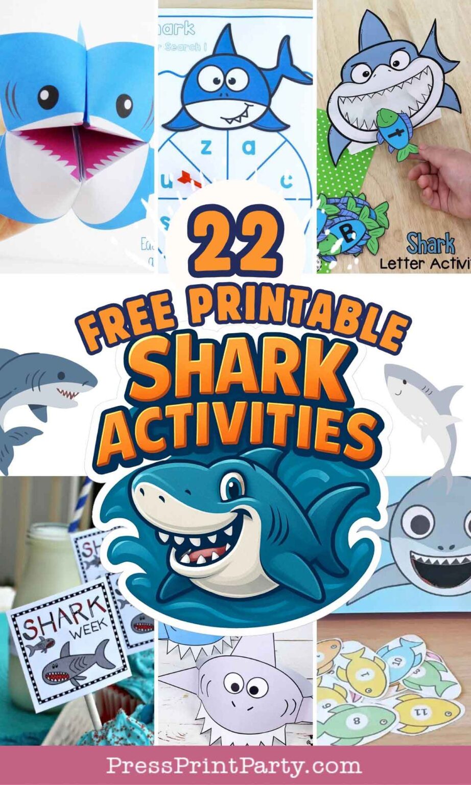 22 Free Printable Shark Activities for Shark Week Fun