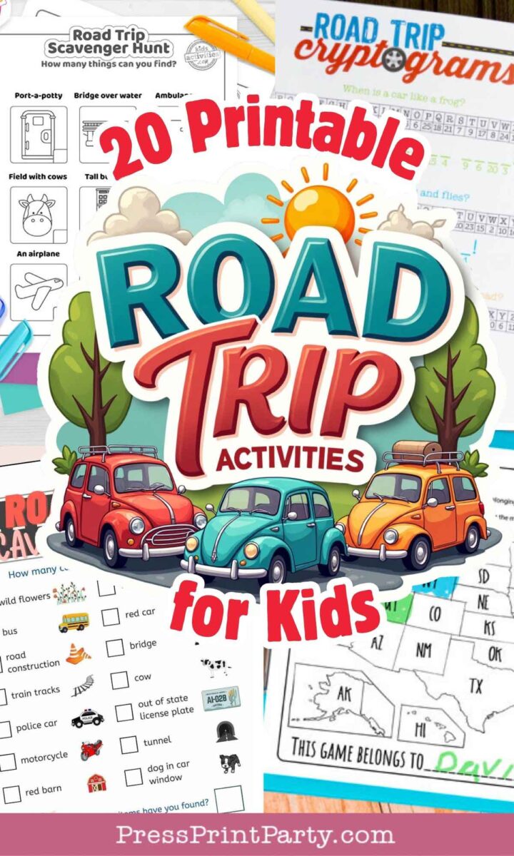 20 Fun Printable Road Trip Activities for Kids