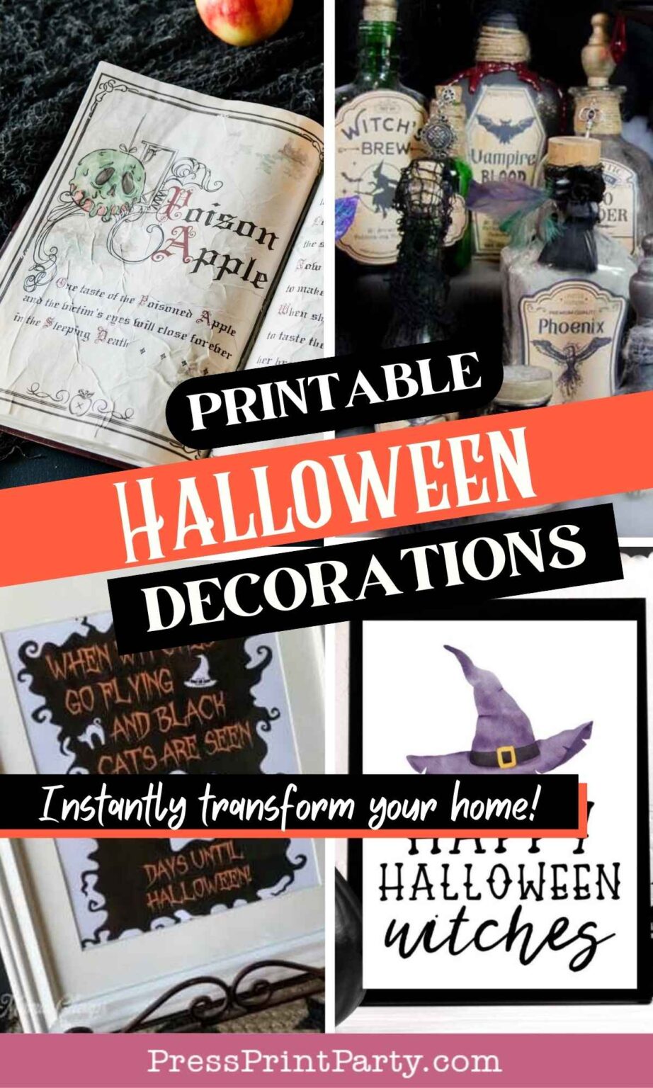 20 Printable Halloween Decorations To Transform Your Home Instantly