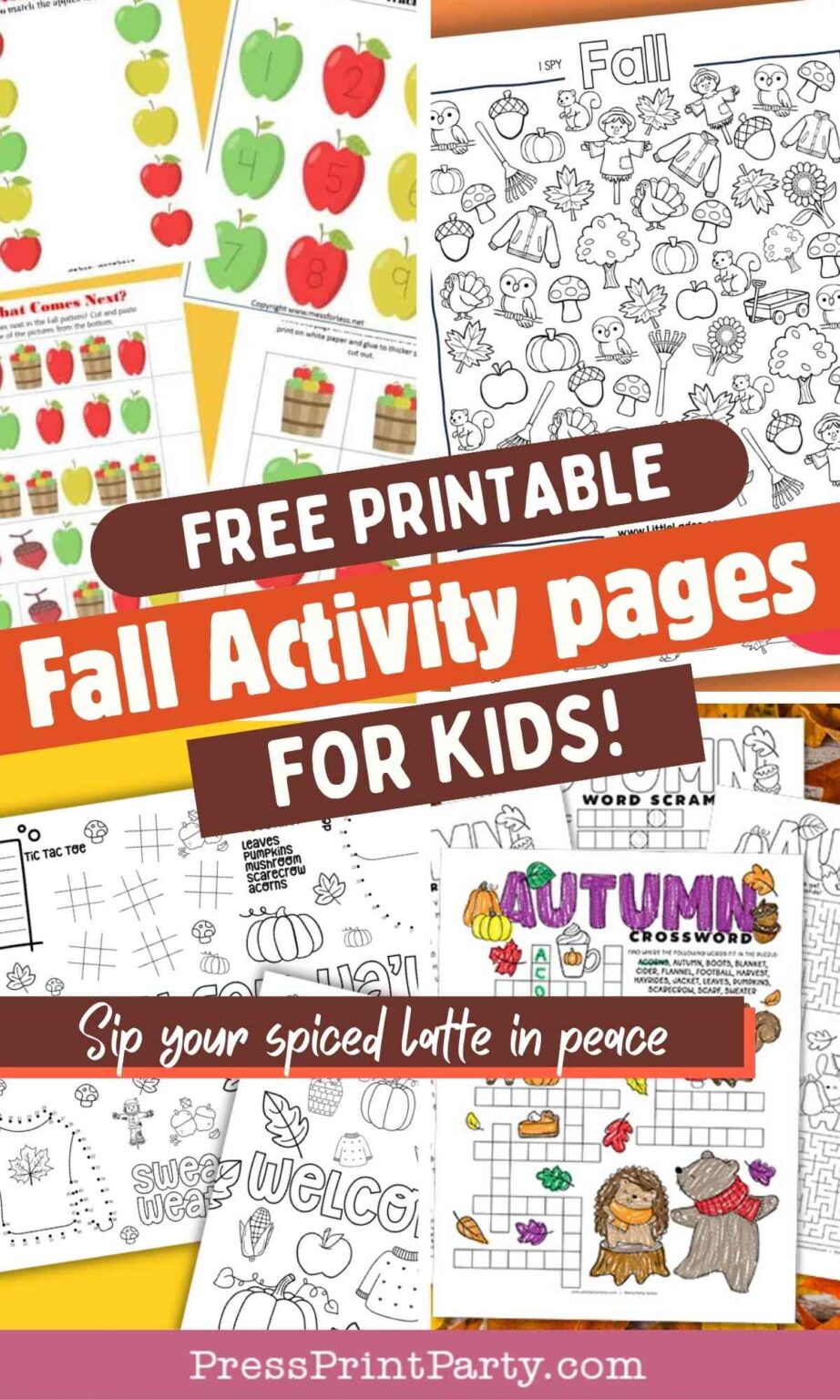 Free Fall Activity Pages for Kids to Keep Busy