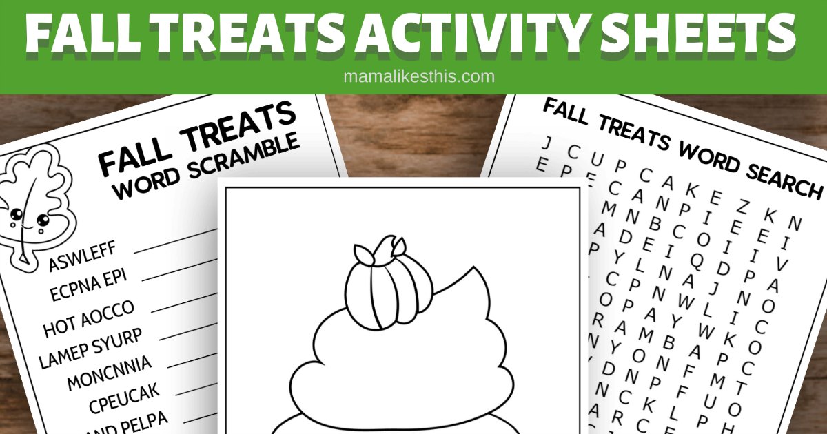 Free Fall Activity Pages for Kids to Keep Busy