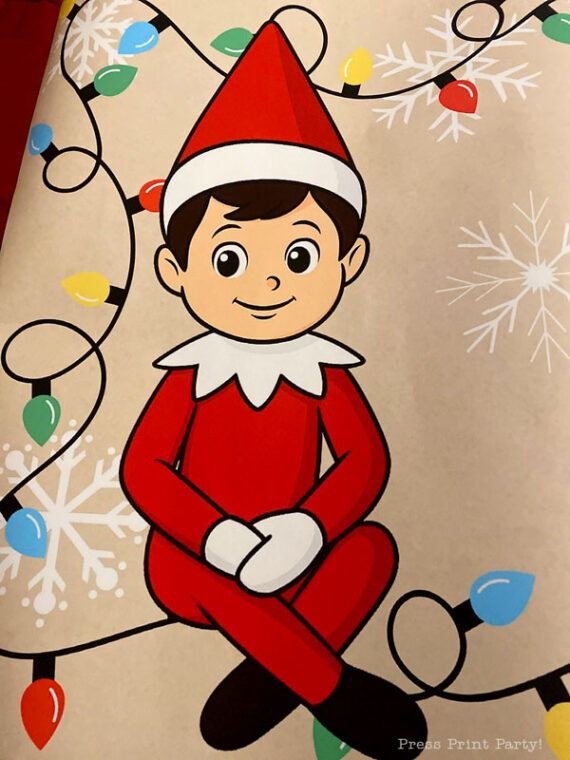 Free HUGE Elf I'm back Sign for Elf on the Shelf Arrival