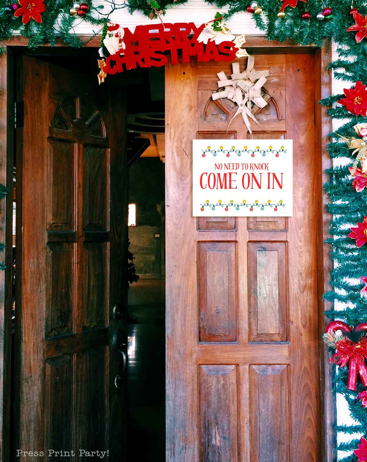 Free Printable Christmas Signs for a Stress-Free Party