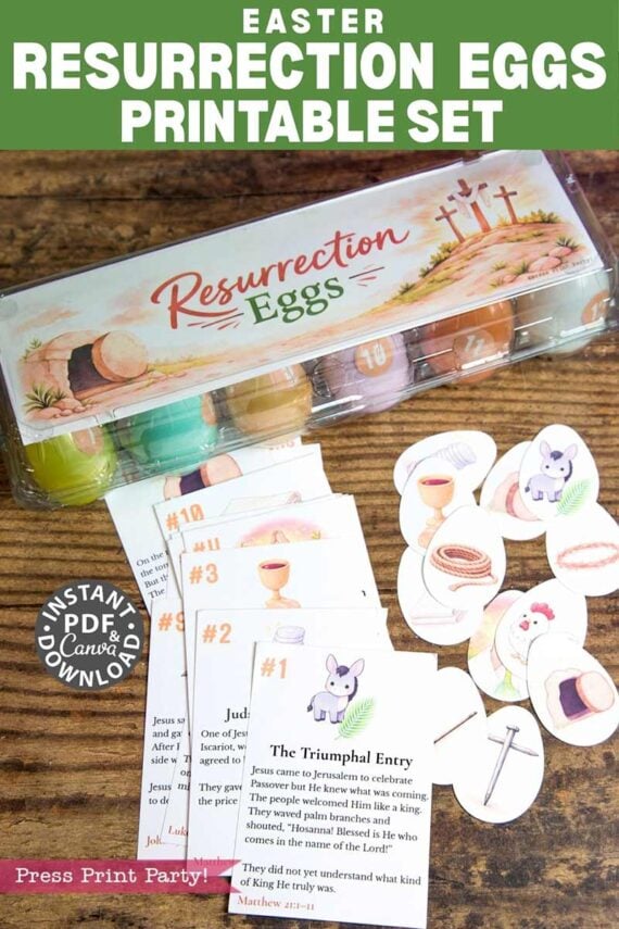 Printable Resurrection Eggs Set - Press Print Party